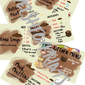 Mud Kitchen Recipe Cards and Menu, Eyfs, Outdoor Play Mud Kitchen ...