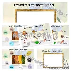 Forest School Printables Scavenger Hunt and Colour Hunt I Found Sheet ...