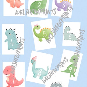 Dinosaur Numbers 1-10 Maths Counting Number Line Display Dino Cute ...