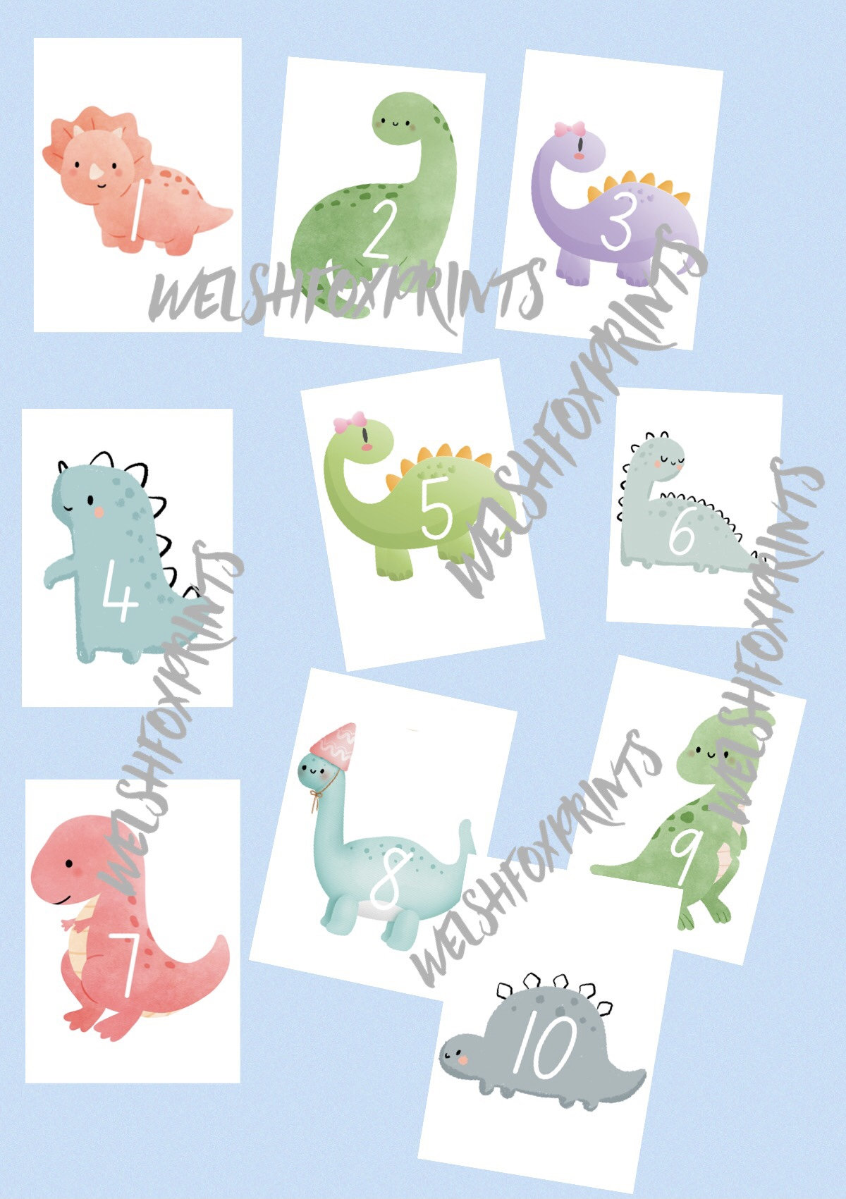 Dinosaur Numbers 1-10 Maths Counting Number Line Display Dino Cute ...