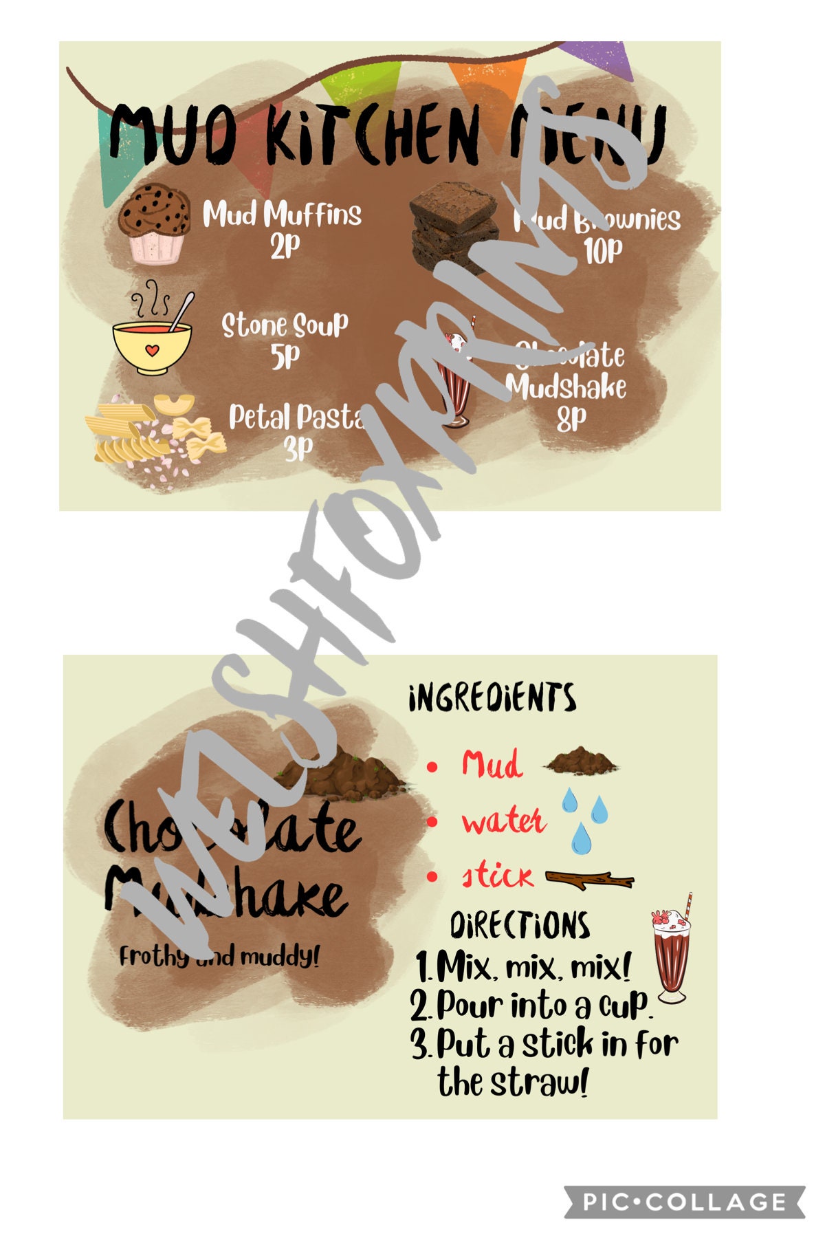 Mud Kitchen Recipe Cards and Menu, Eyfs, Outdoor Play Mud Kitchen ...