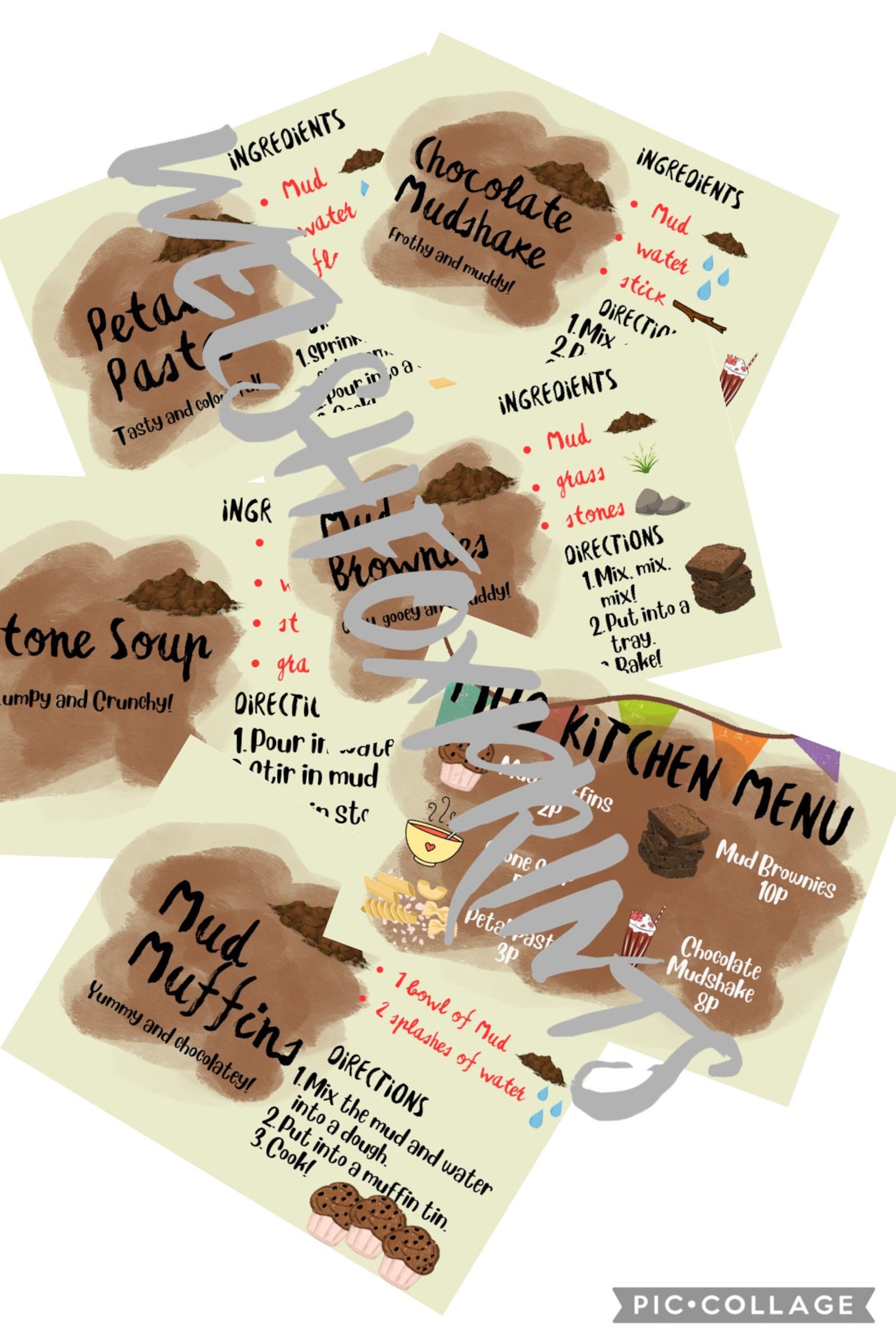 Mud Kitchen Recipe Cards and Menu, Eyfs, Outdoor Play Mud Kitchen ...