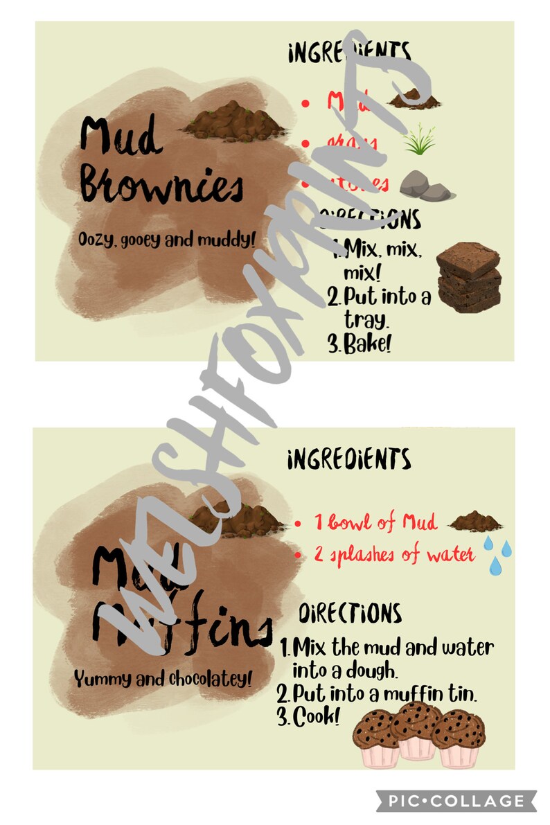 Mud Kitchen Recipe Cards and Menu, Eyfs, Outdoor Play Mud Kitchen ...