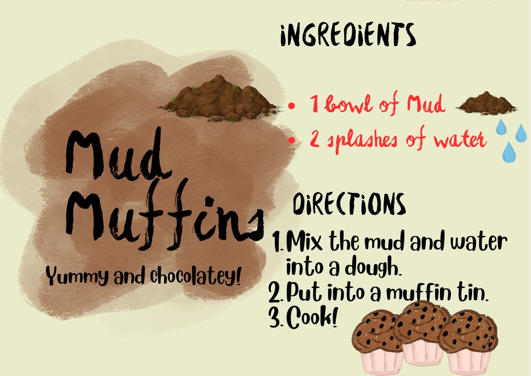 Mud Kitchen Recipe Cards and Menu, Eyfs, Outdoor Play Mud Kitchen ...