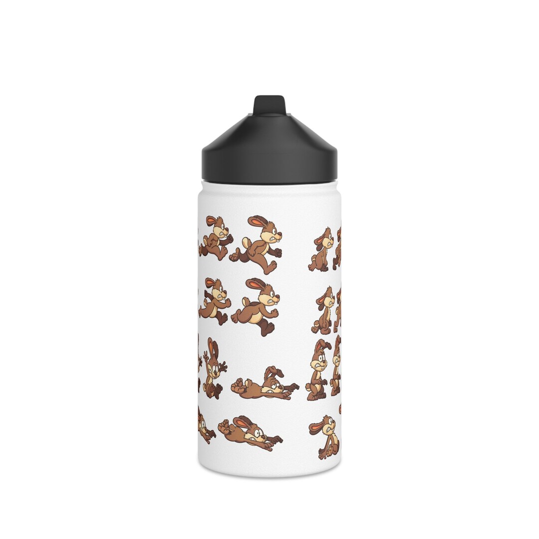 Animated Rabbits Stainless Steel Water Bottle, Standard Lid - Etsy