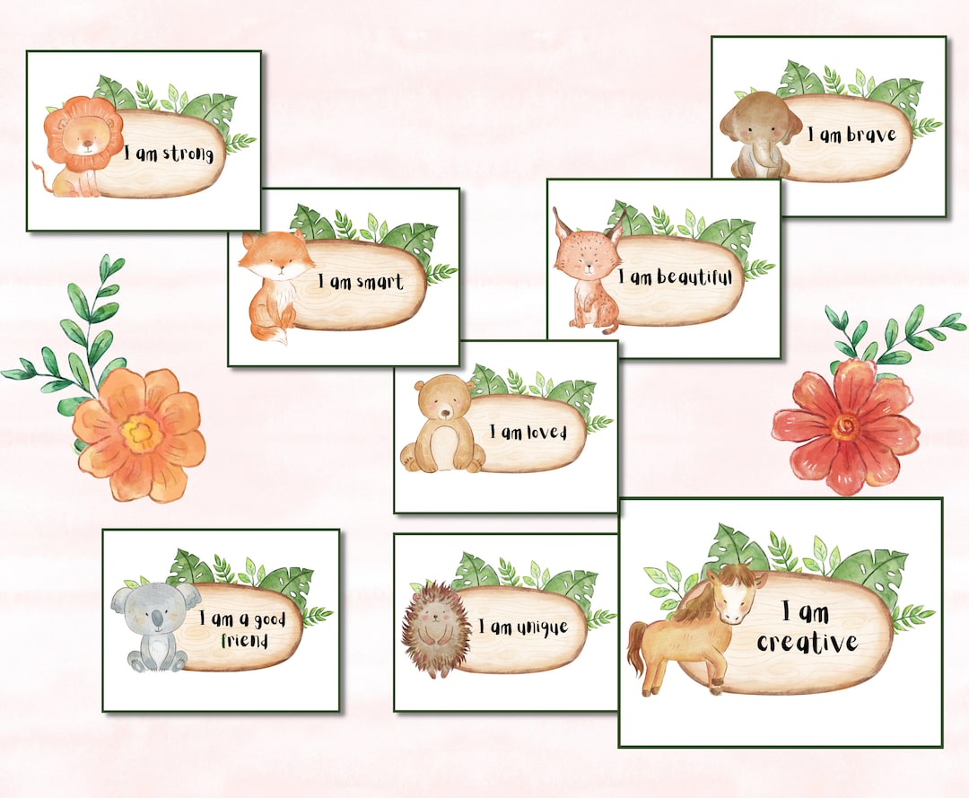 Kids Affirmation Digital Cards to Boost Self Esteem and Self Love With ...