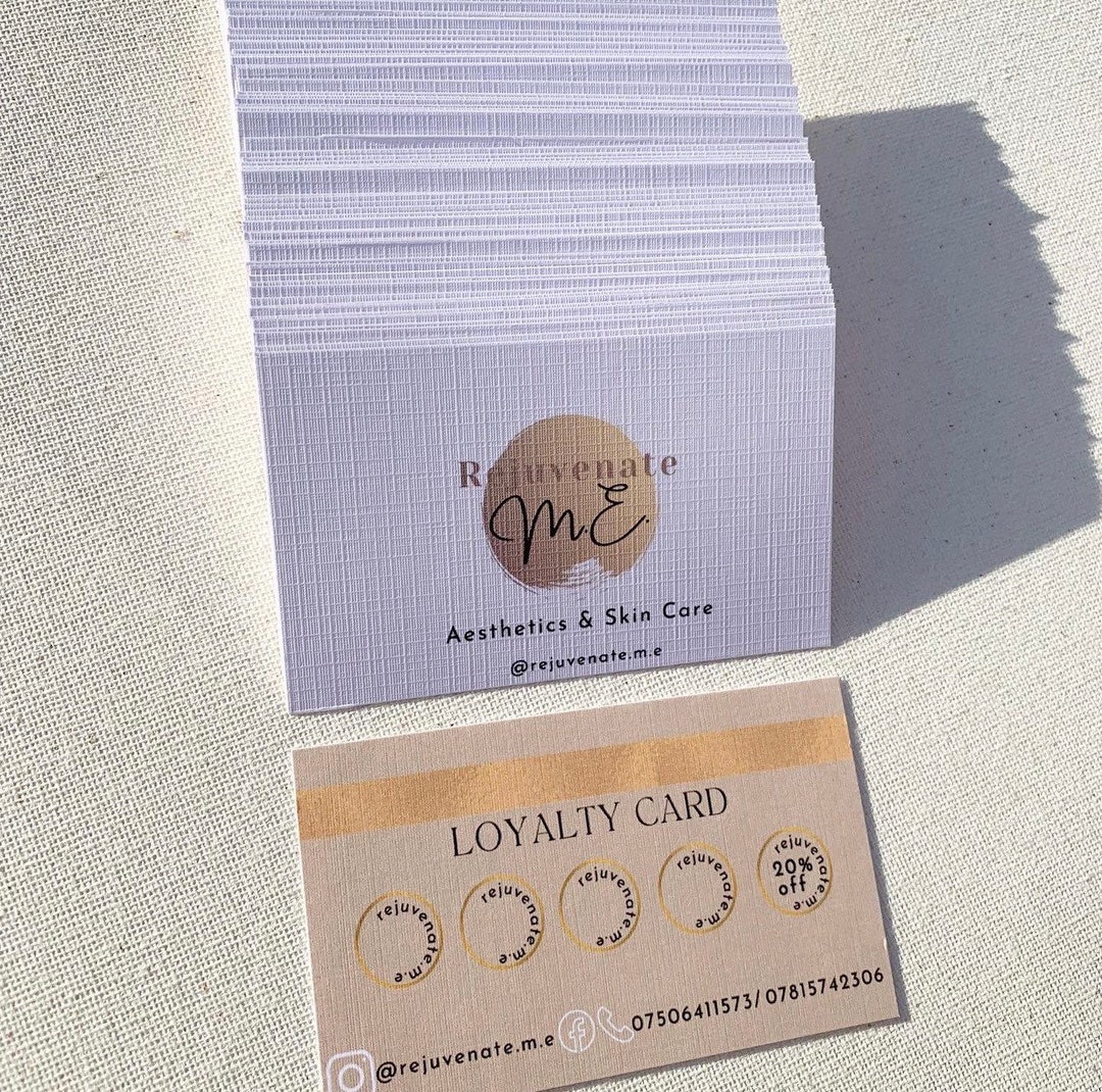 50 Customised Business Loyalty Cards Logo Cards Customisable - Etsy