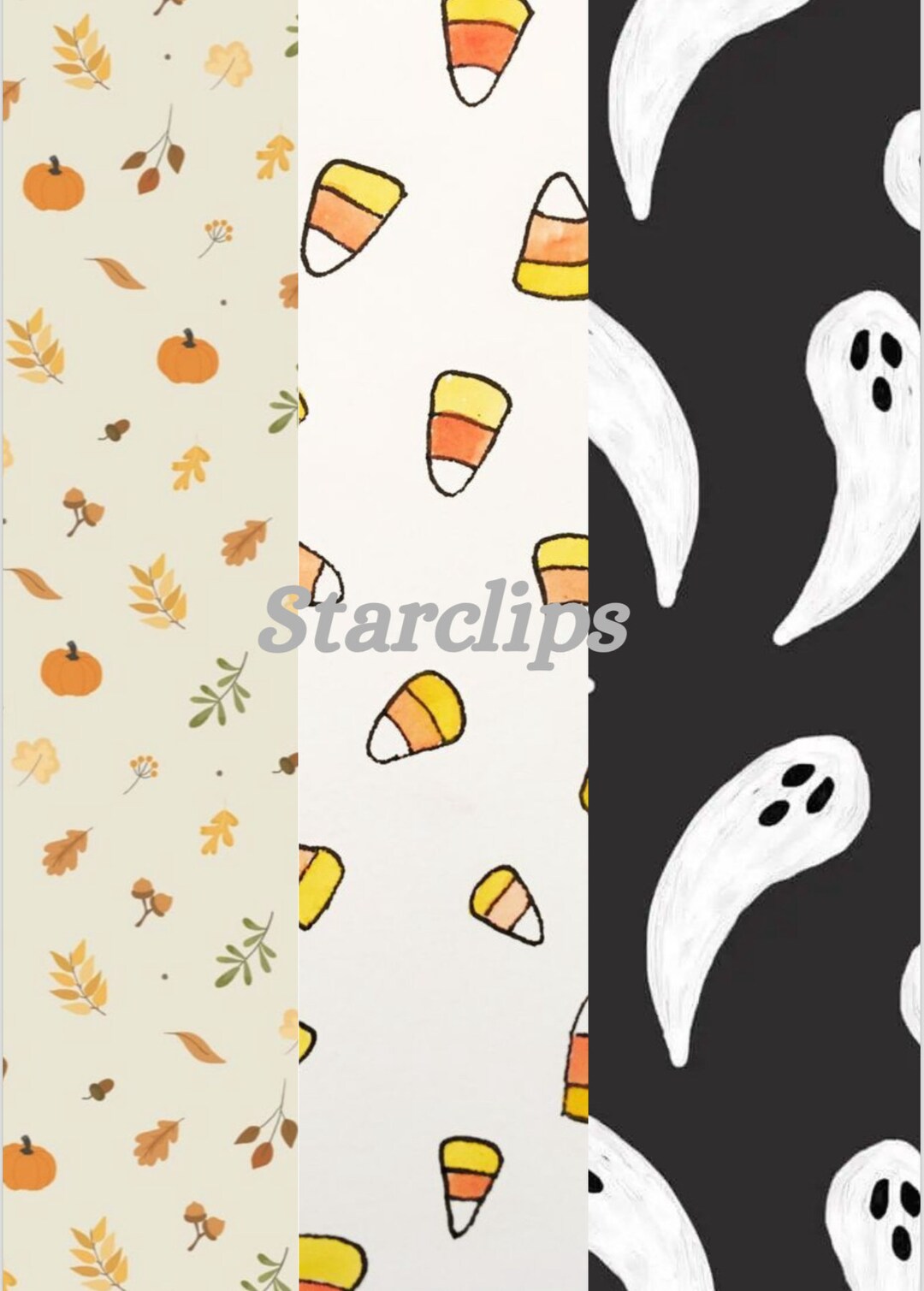 Halloween Pack, Three Pack Prints Halloween, Pumpkin, Ghost, Candy Corn ...