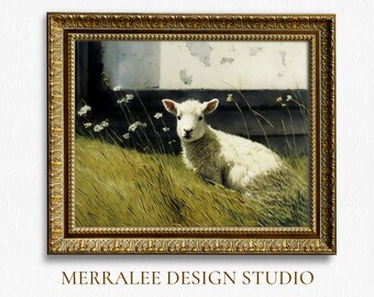 Vintage Bunnies Painting Digital Art Print Downloadable Art Vintage ...