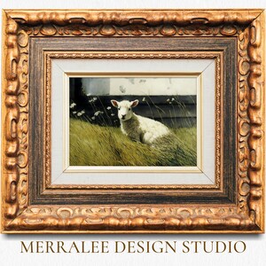 Vintage Spring Lamb Painting Digital Art Print | Downloadable Art ...