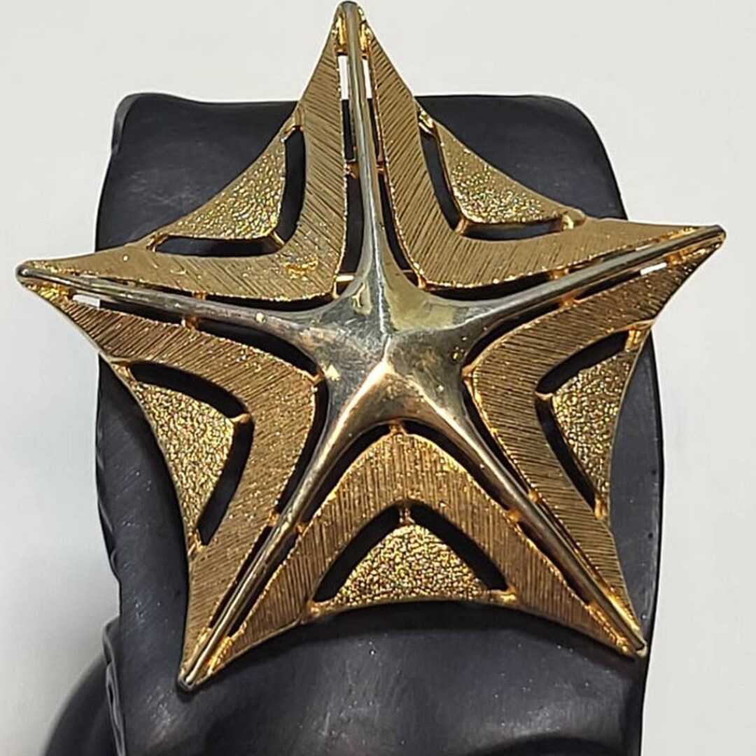 5 Point Star Gold Tone Silver Tone Brooch Pin - Etsy