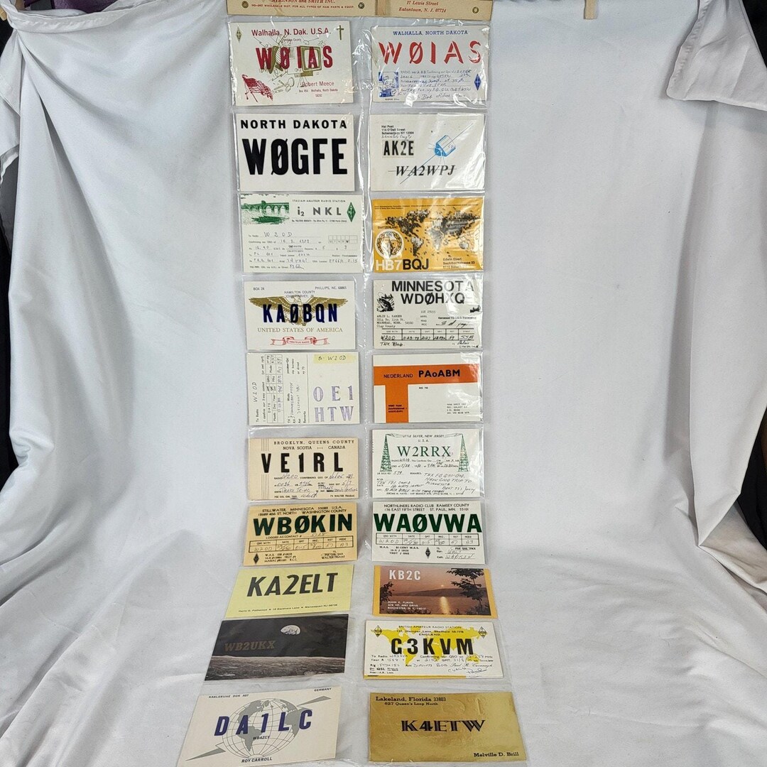 VTG Ham Radio QSL Cards 1960s–1970s International & U.S. Amateur Radio ...