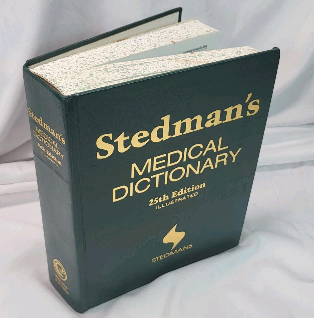 Stedman’s Medical Dictionary 25th Edition 1990 Illustrated Hardcover ...