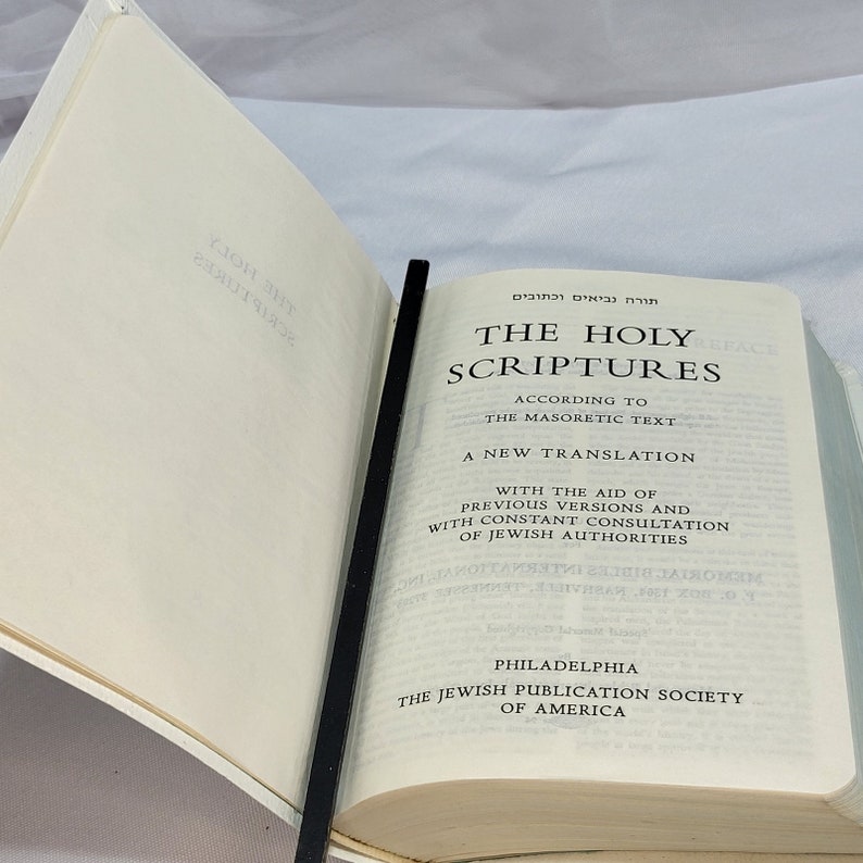 The Holy Scriptures Jewish Publication Society of America 1971 White ...