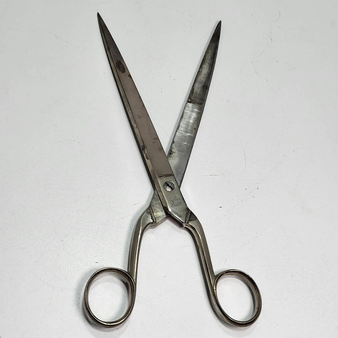 Vintage Metropolitan Cut Co Scissors 920/10 Crane Brand 10" Length Made ...