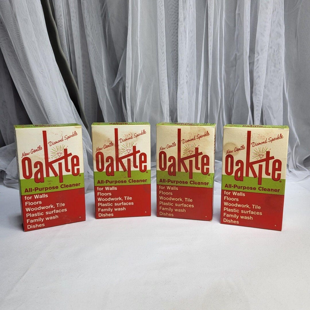 1950's Oakite All Purpose Cleaner Sample Size 10 Oz 5.5 Unopened Lot of ...