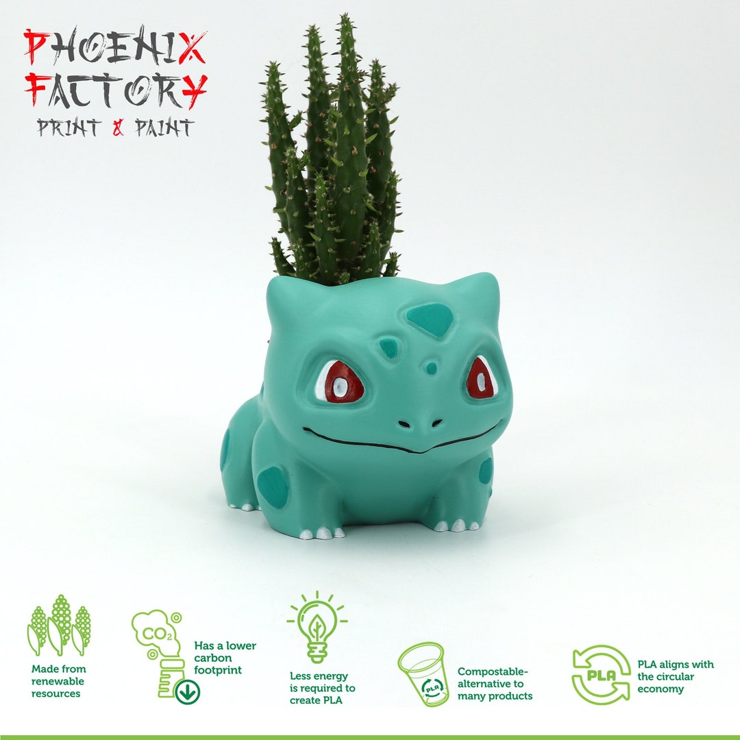 Poke-planter Bulbasaur / Bulbasaur Pot / Vase / Planter / Plant - Etsy