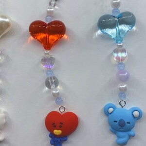BTS BT21 KPOP Charms Keychain Accessories - Etsy
