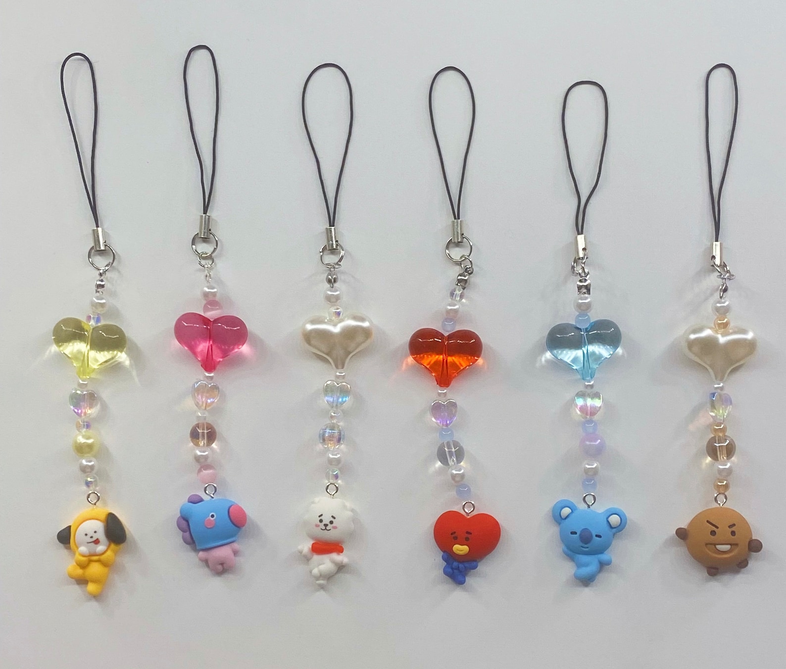 BTS BT21 KPOP Charms Keychain Accessories - Etsy