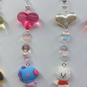 BTS BT21 KPOP Charms Keychain Accessories - Etsy