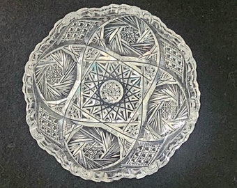 Antique ABP Cut Glass 5 in Lotus Pattern Bowl by Eggington C1899 ...