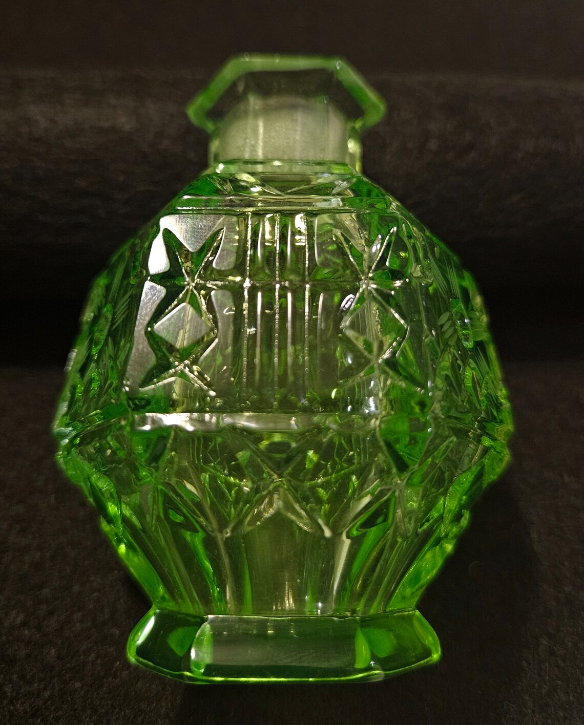 Green Polygon Shaped Perfume Bottle - Etsy