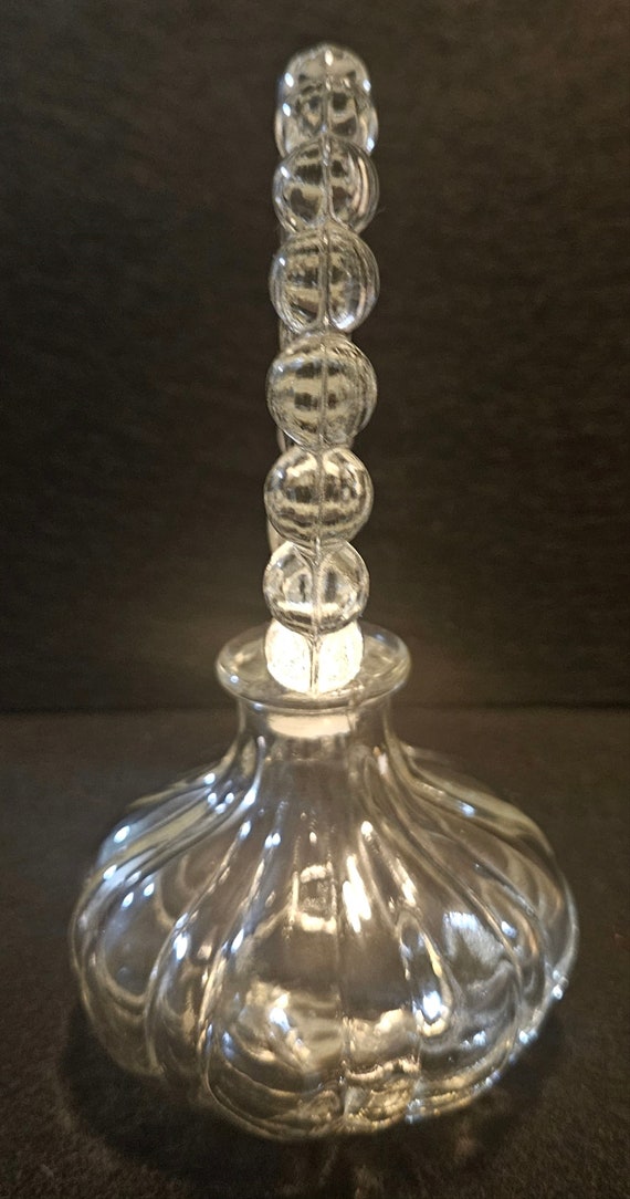 Clear Glass Fan Stopper Perfume Bottle - Gem