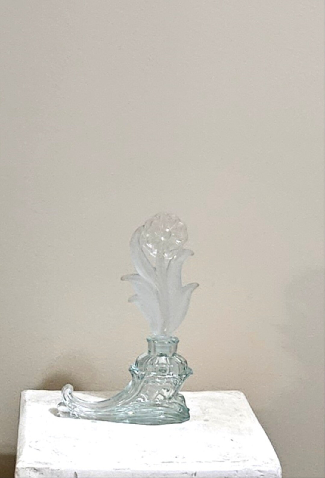 Blue Glass Cornucopia Perfume Bottle - Etsy