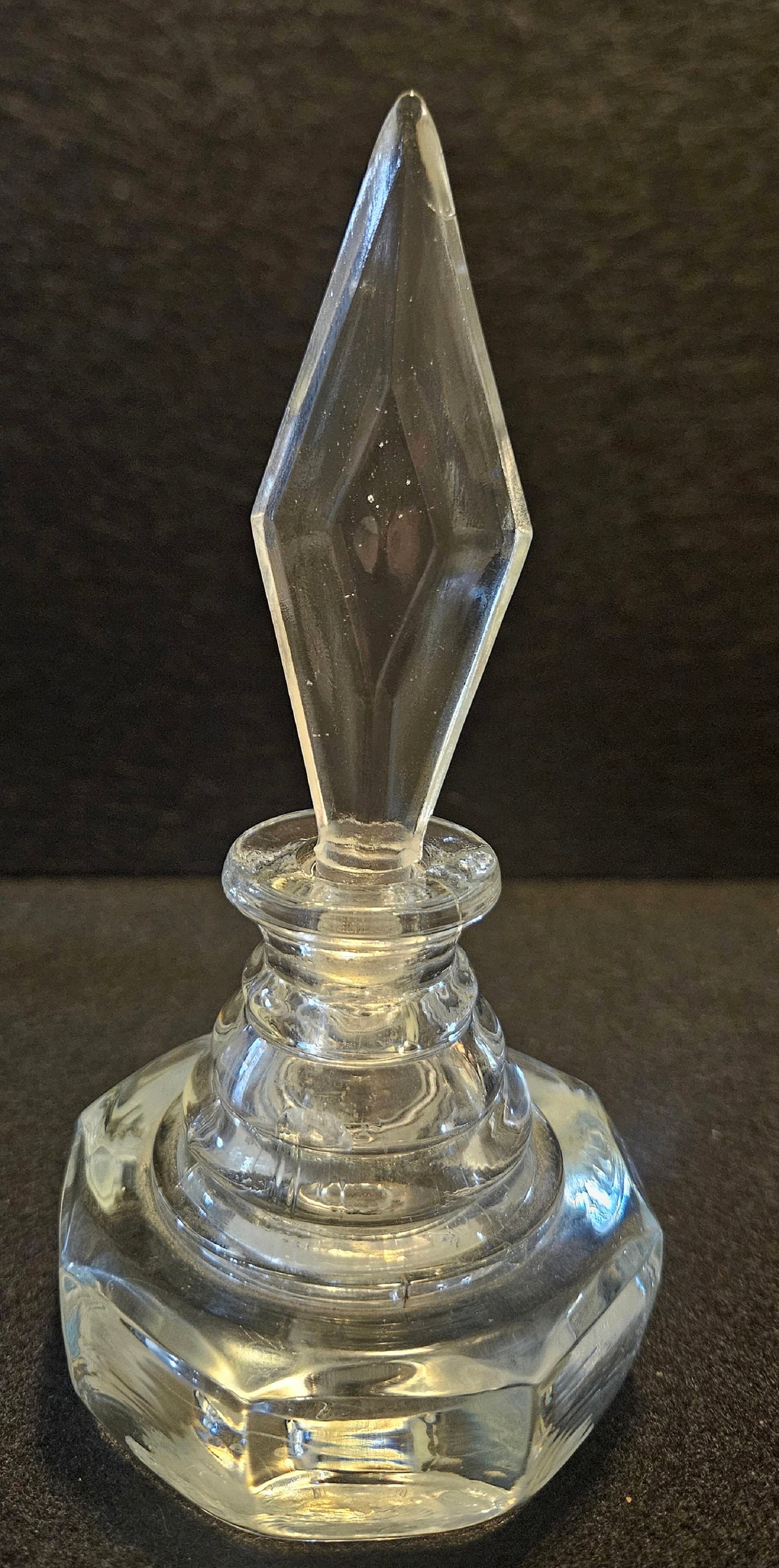 Vintage Clear Glass Perfume Bottle - Etsy