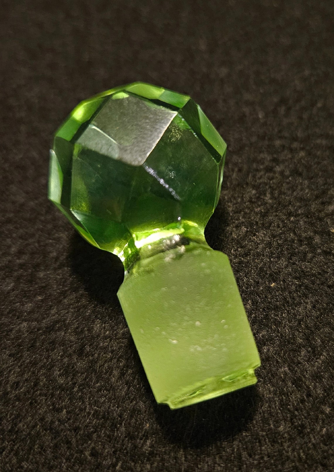 Green Polygon Shaped Perfume Bottle - Etsy