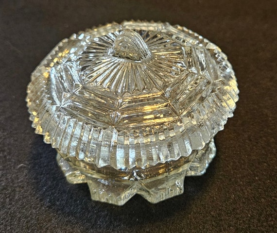 Vintage Perfume Bottle and Powder Box - Gem