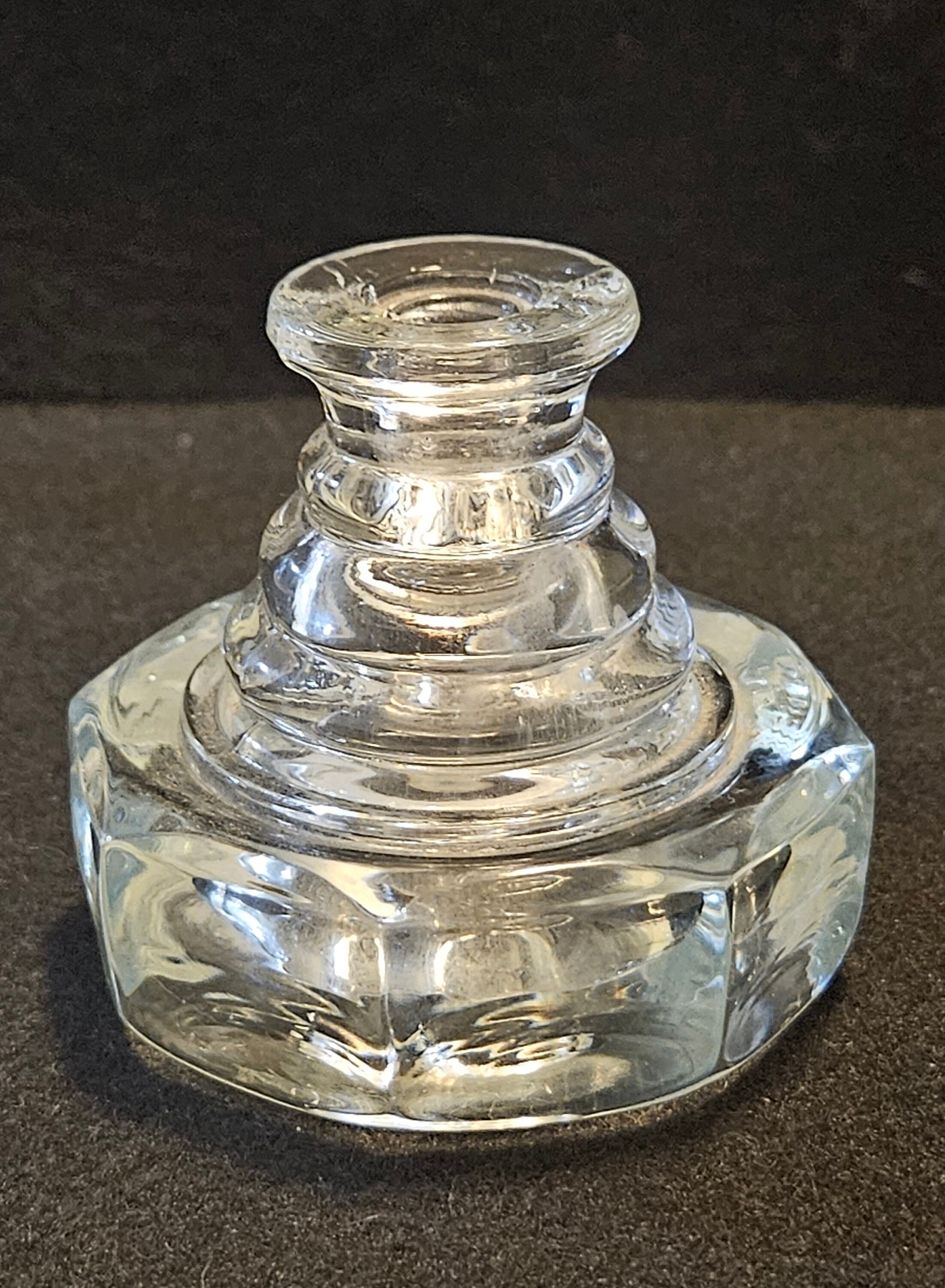 Vintage Clear Glass Perfume Bottle - Etsy