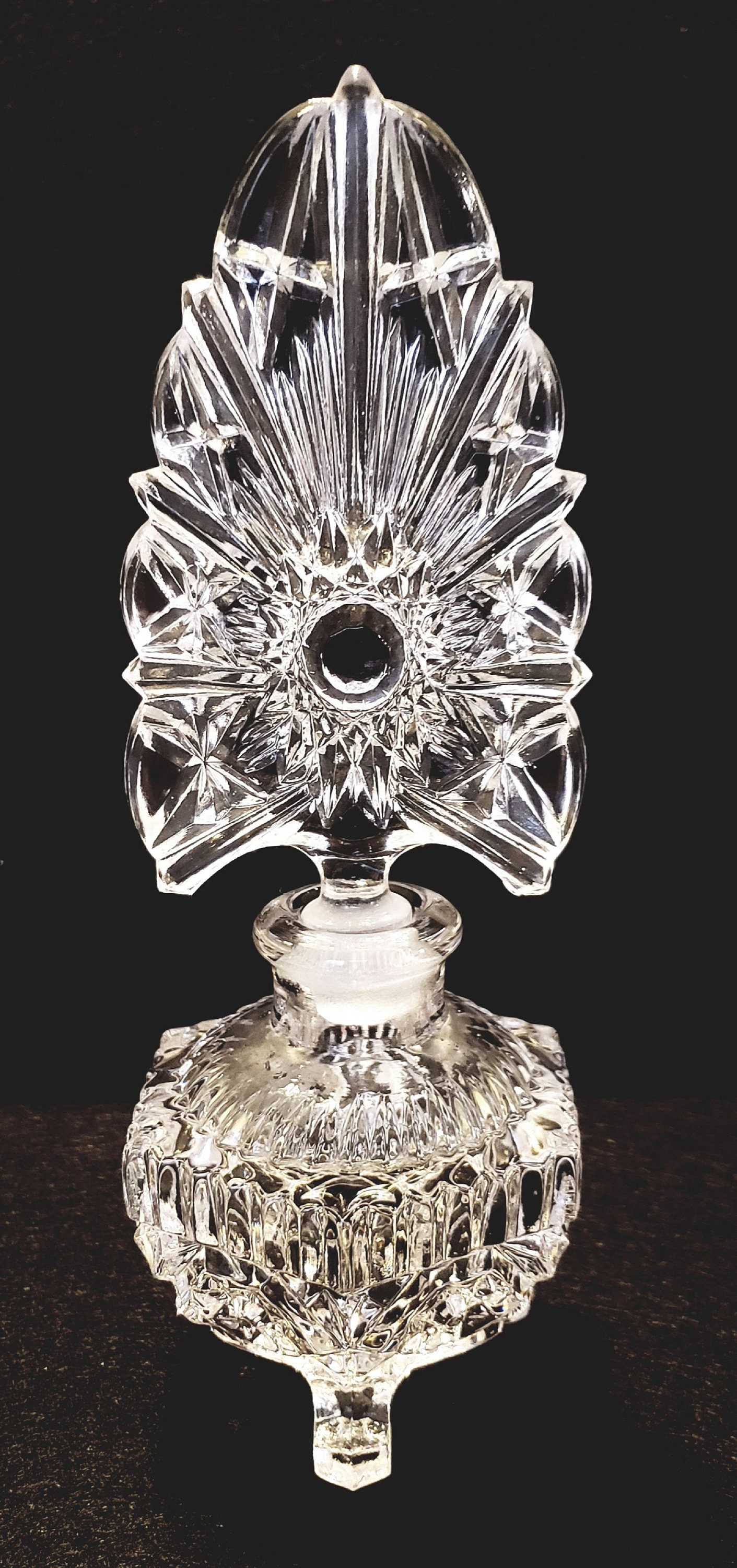 Imperial Glass Fan Stopper Perfume Bottle - Etsy