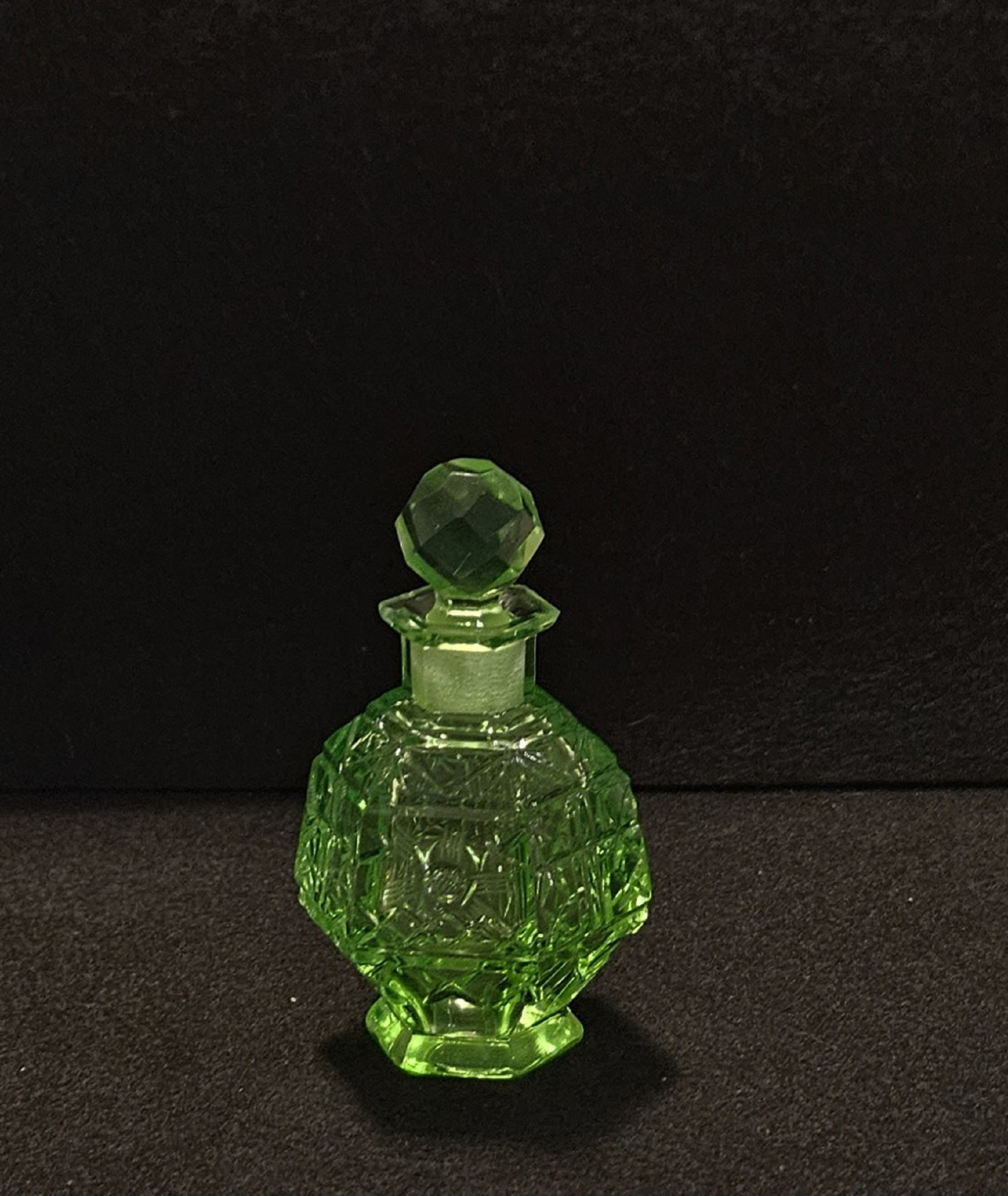Green Polygon Shaped Perfume Bottle - Etsy