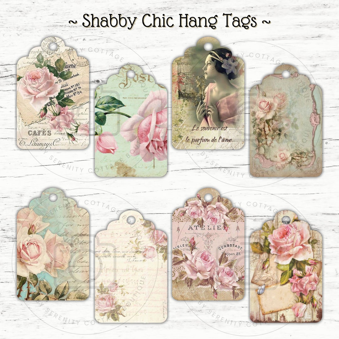 Shabby Chic Printable Scalloped Hang Tags - Etsy