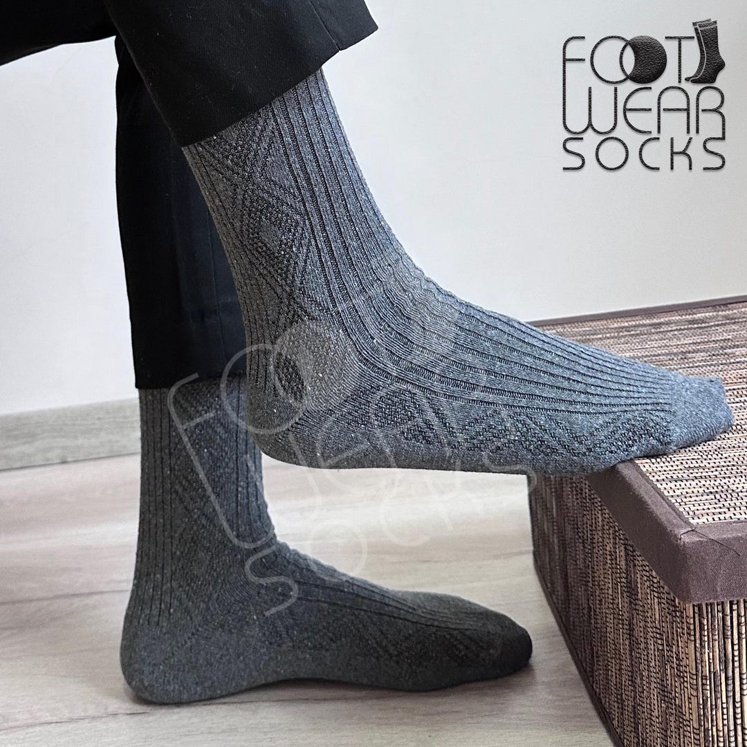 5 Pairs Merino Wool Socks for Men, Warm Winter Crew Socks, Soft Wool ...
