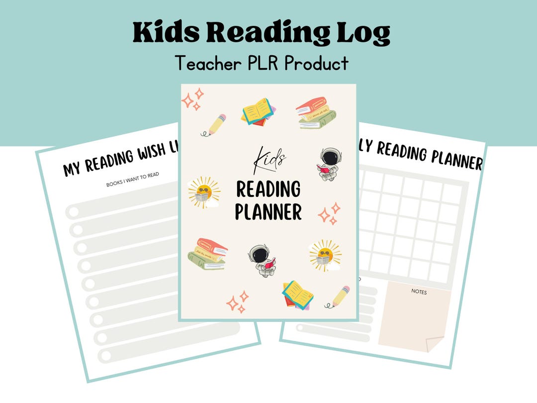 Printable Reading Log | Canva Template | PLR for Teachers & Sellers - Etsy