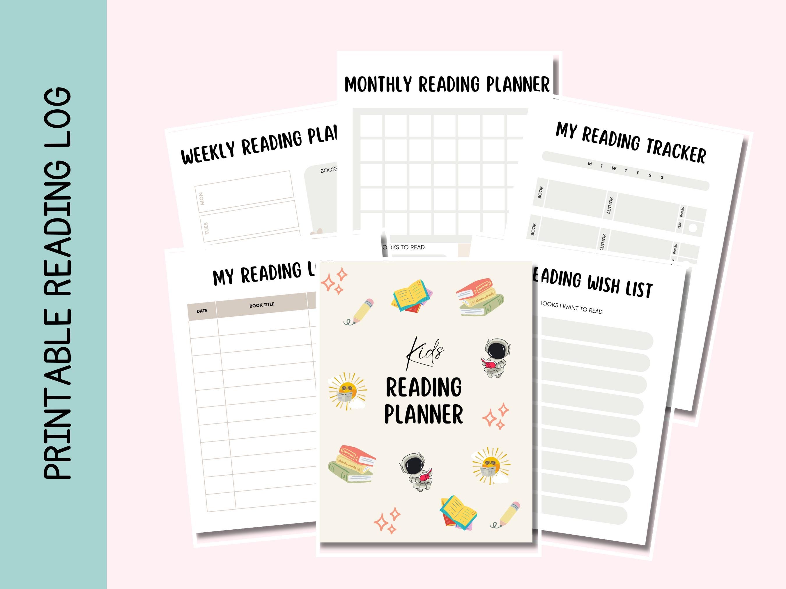 Printable Reading Log | Canva Template | PLR for Teachers & Sellers - Etsy