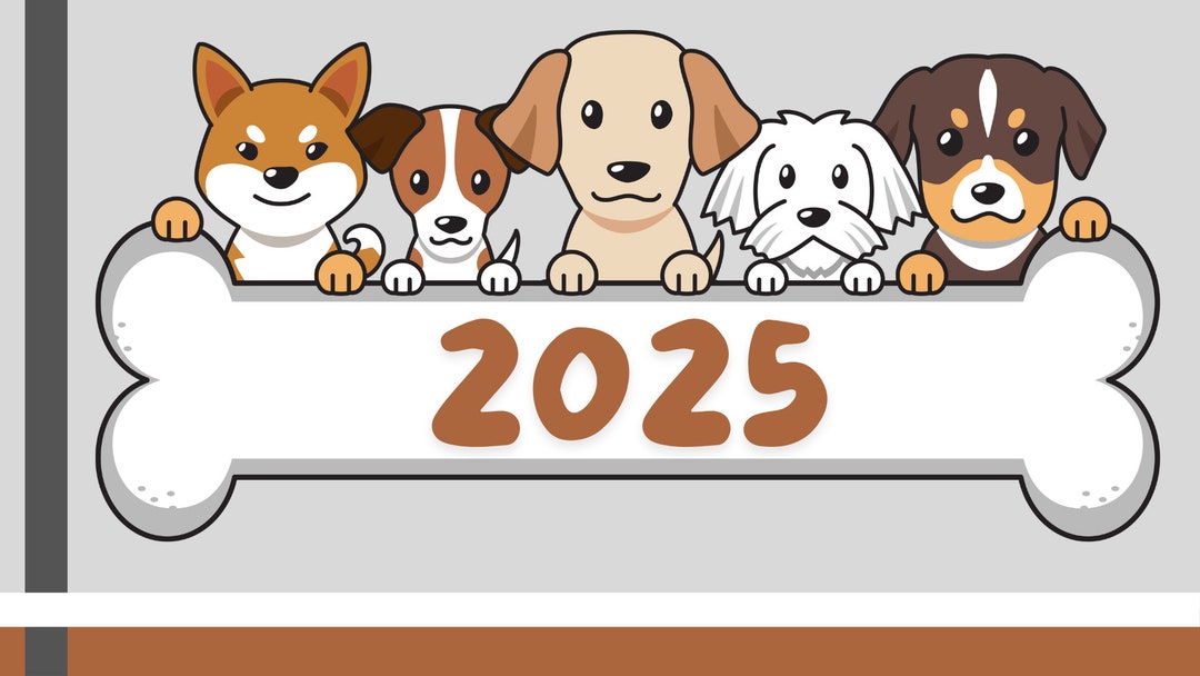 Printable Dog Theme Calendar - Etsy