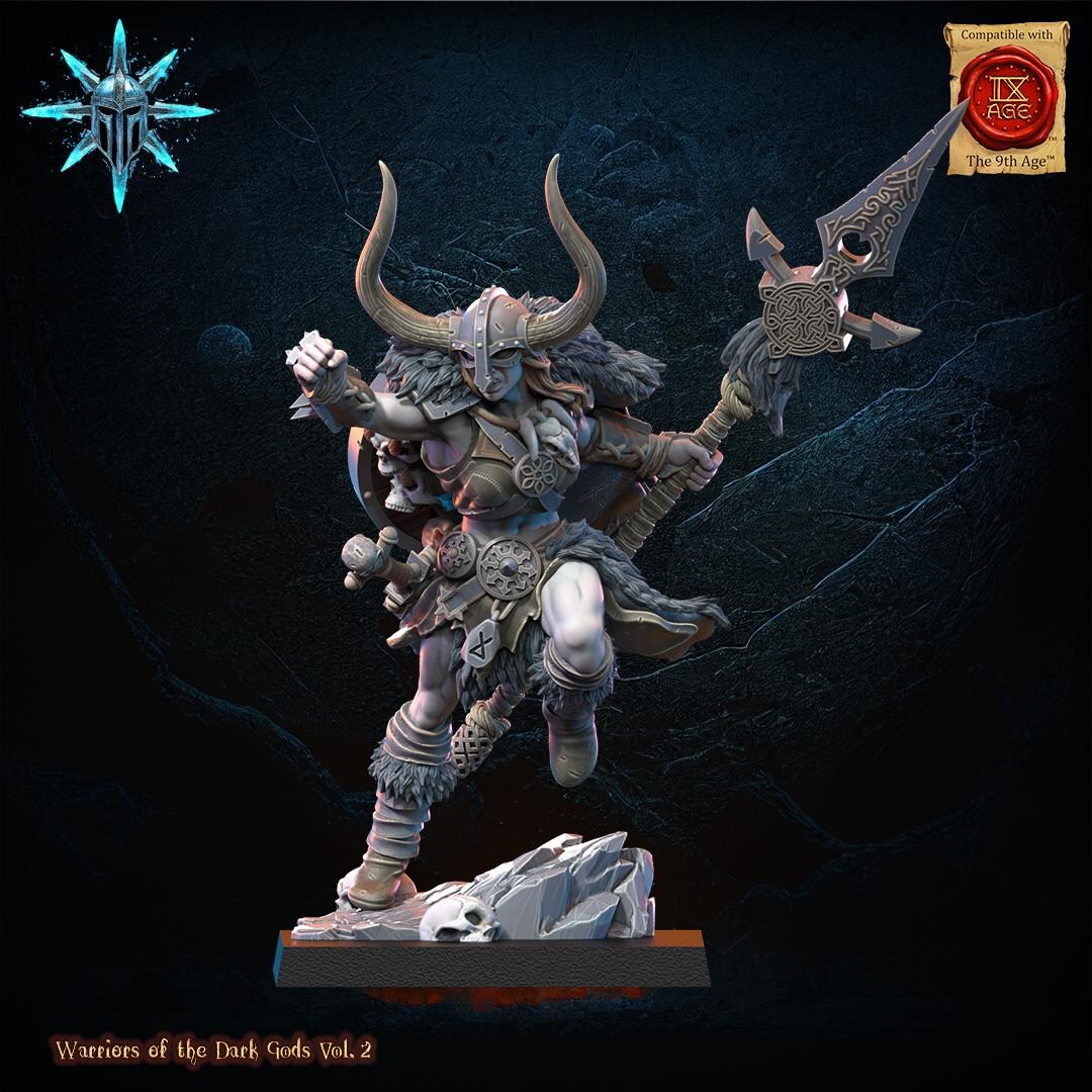 Barbarian Chief With Spear/axe Warriors of the Dark Gods Lost Kingdom ...