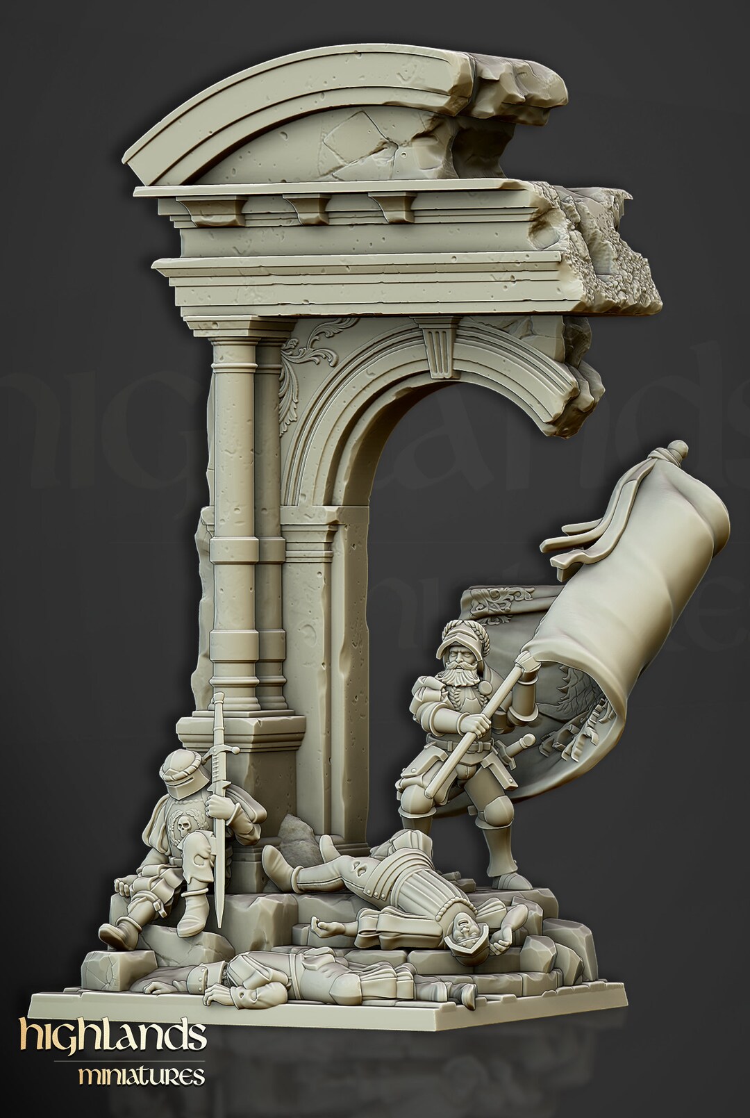 The Last Stand Battle Standard Bearer / Diorama Sunland Empire ...