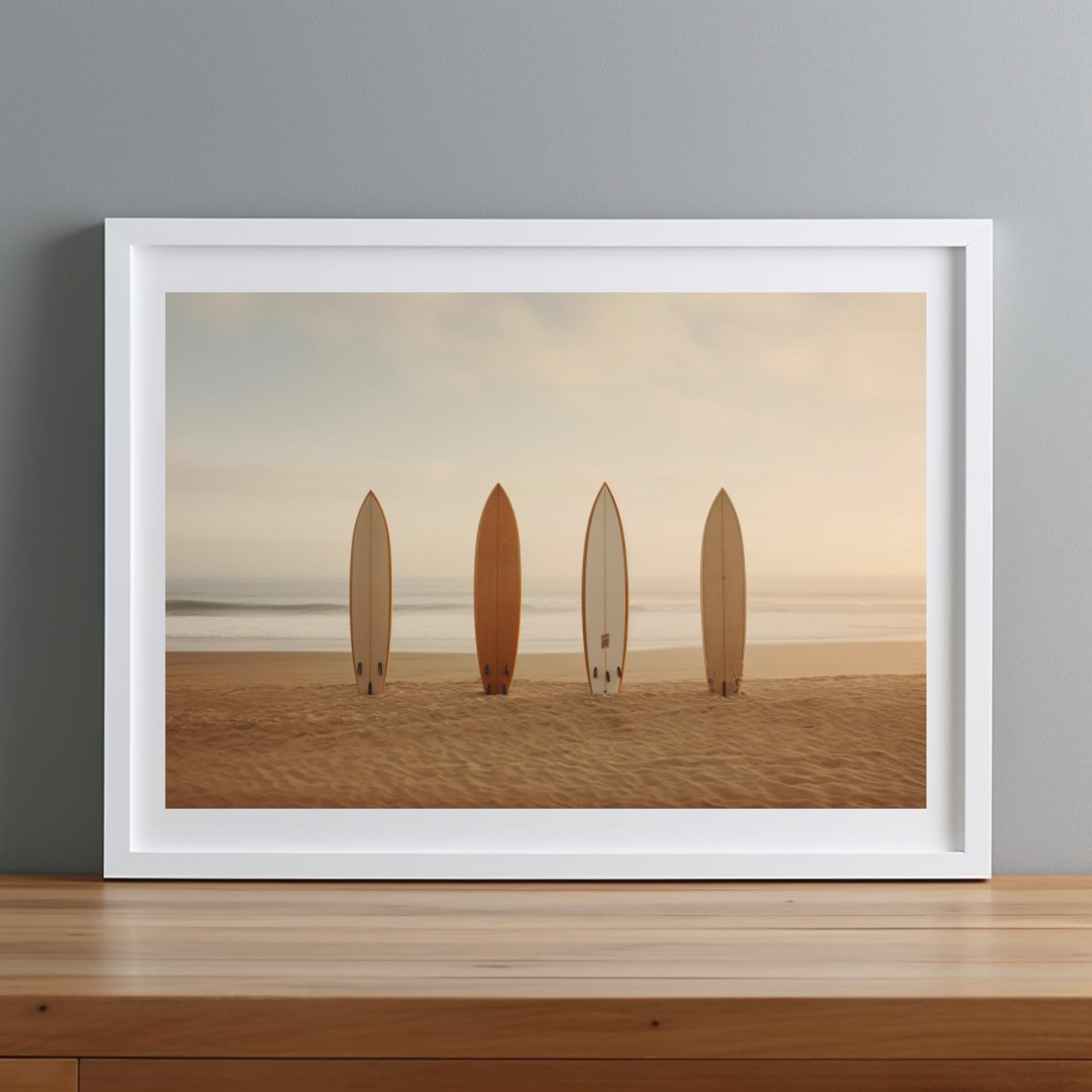 Modern Beach Surfboard Wall Art Printable Minimalist Beach Wall Art for ...