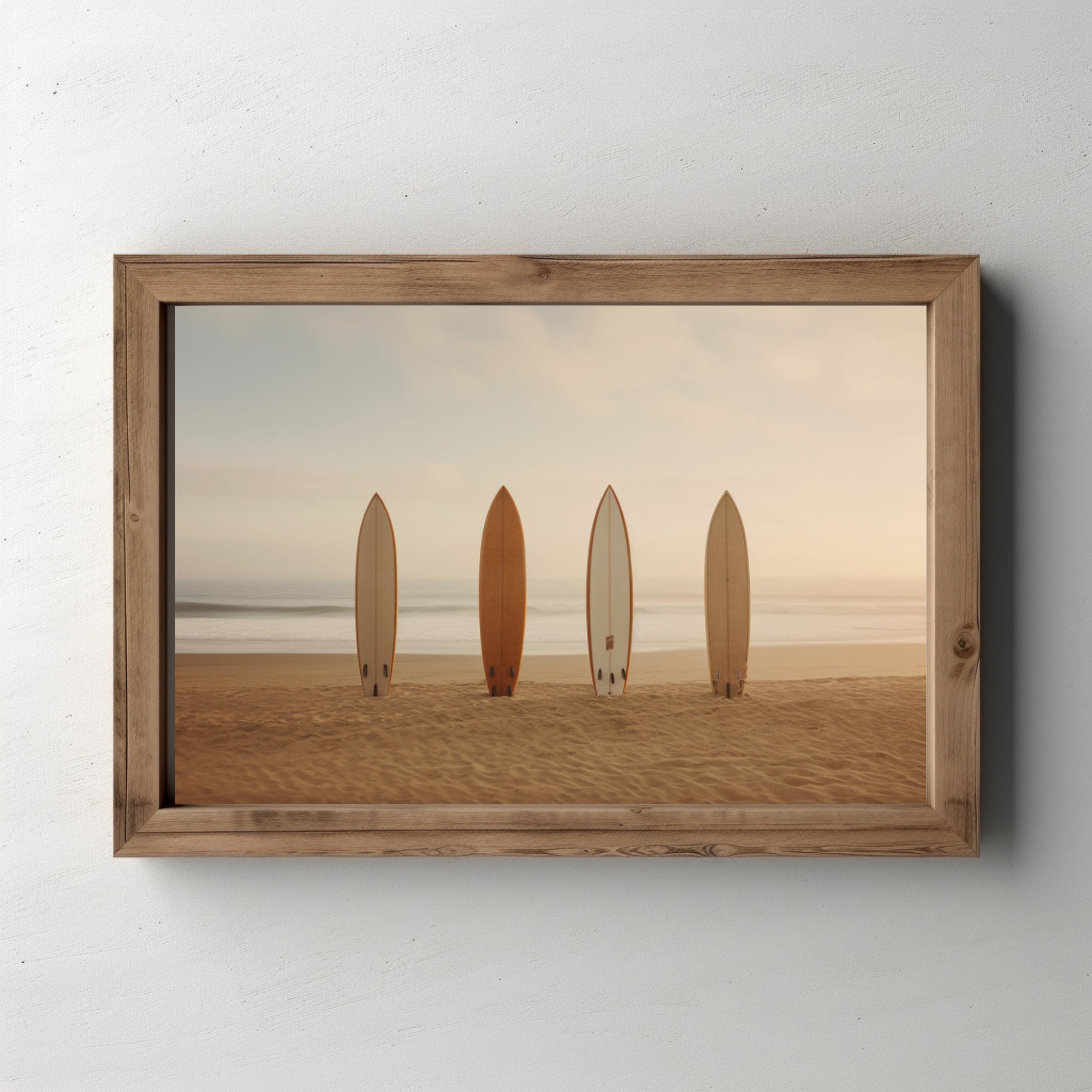 Modern Beach Surfboard Wall Art Printable Minimalist Beach Wall Art for ...