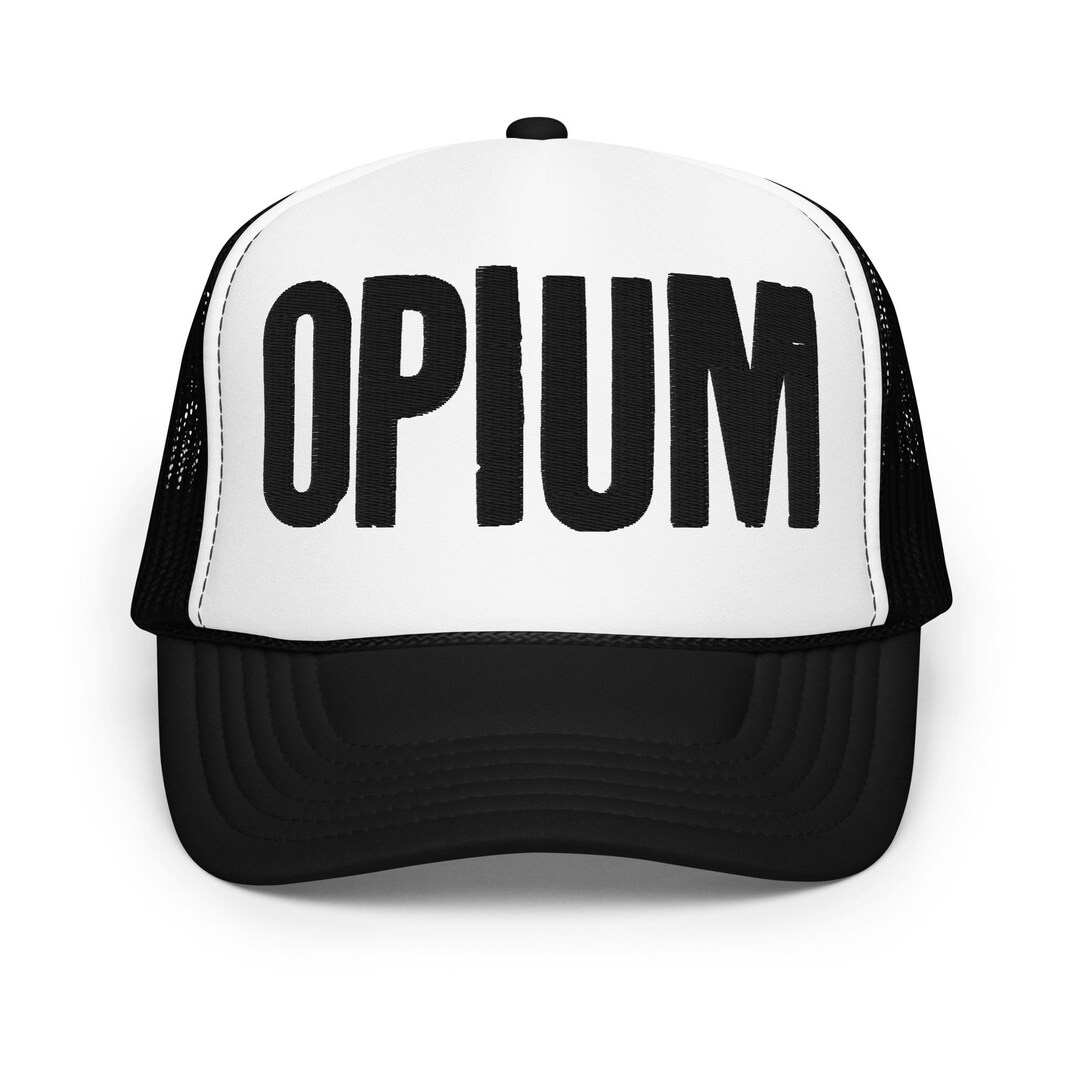 Embroidered Foam Trucker Hat - OPIUM Design, T-shirt Dress, Hat ...