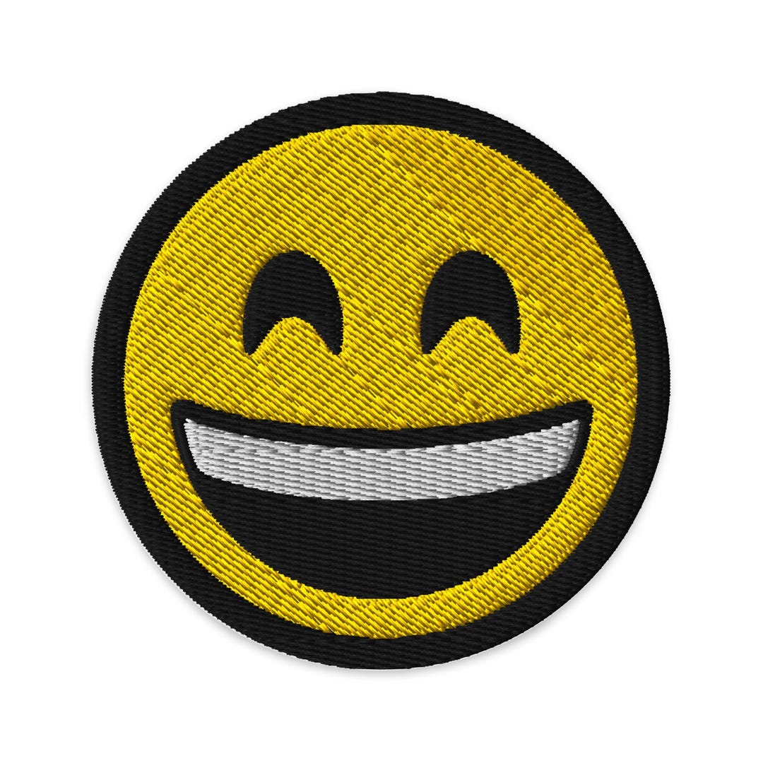 Happy Face Smiley Embroidered Patches - Etsy