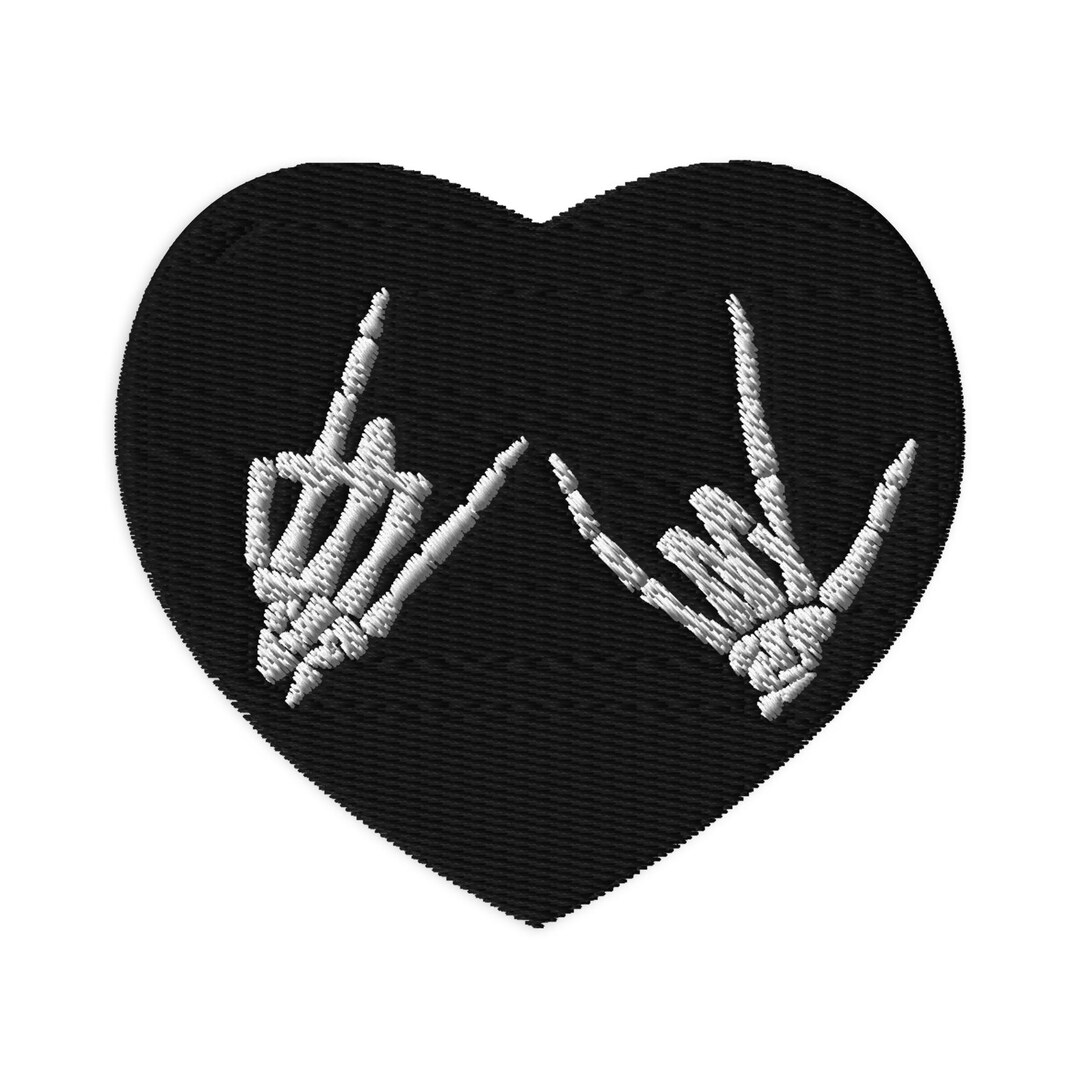 Skeleton Hands Rock Embroidered Patches - Etsy