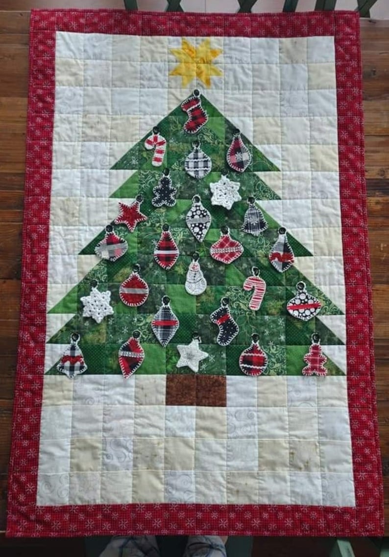 Quilted Christmas Tree Advent Calendar Pattern - Etsy