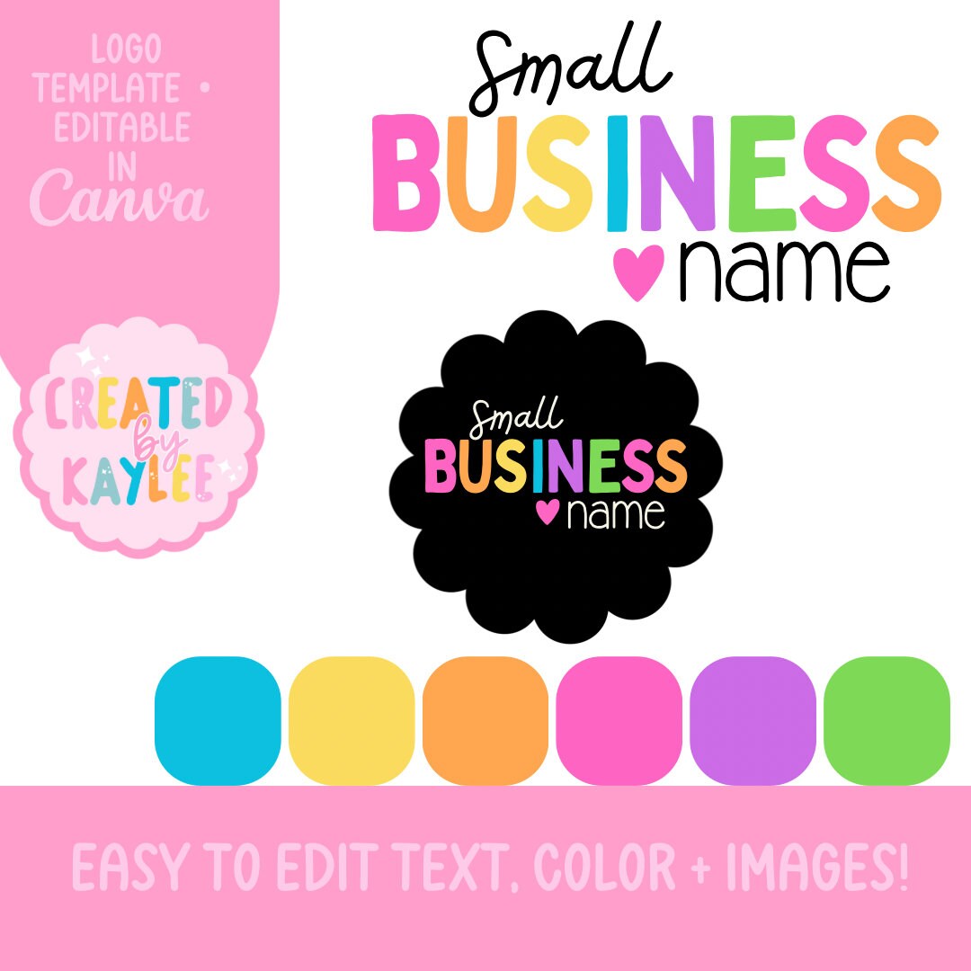 Small Business Logo Canva Template Editable Design - Etsy