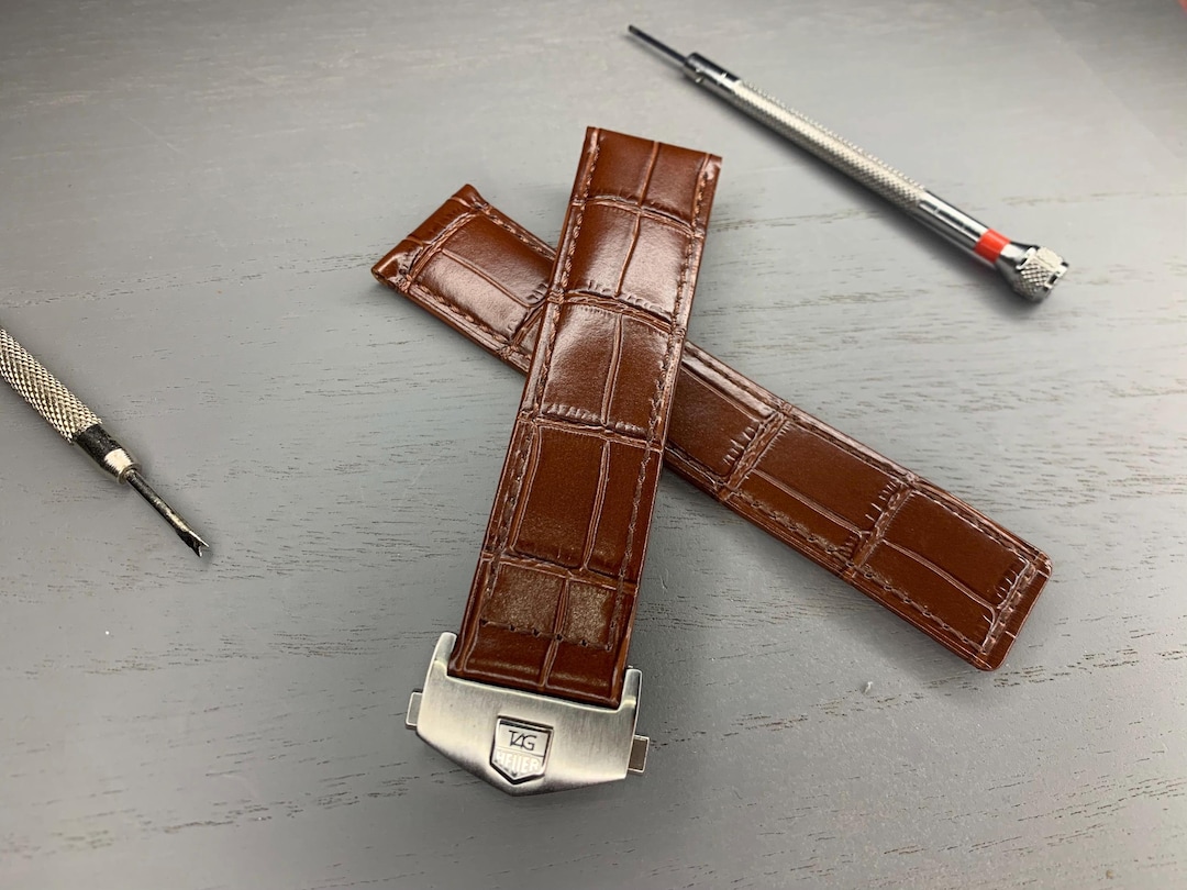 Tag Heuer Strap 19mm/20mm/22mm/24mm Leather Deployment Clasp - Etsy