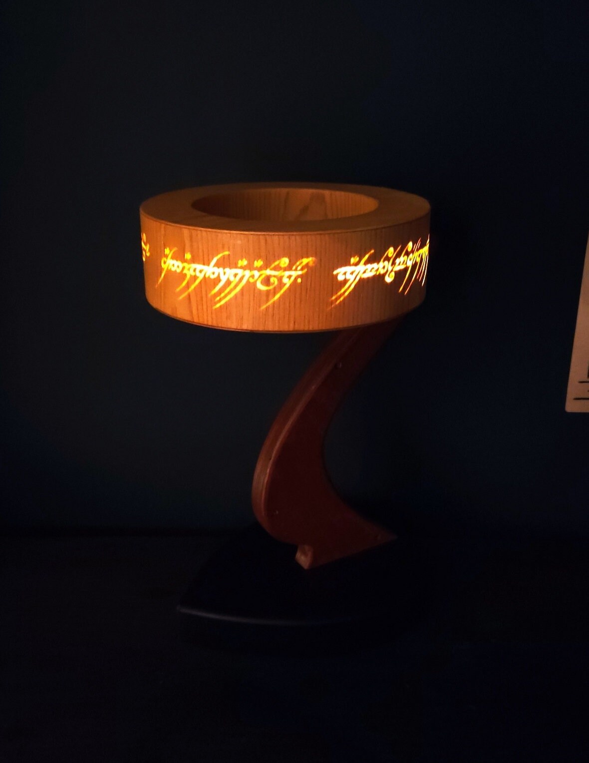 The One Ring Lamp Wood - Lord of the Rings - Etsy